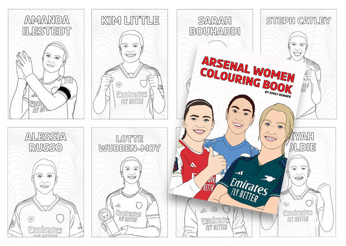 A4 Arsenal Women 2023/24 Inspired Colouring Book – Renderful